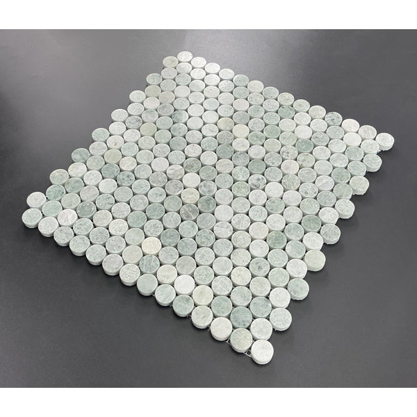 ES Stone Ming Green Penny Round Mosaic Wall And Floor Tile | Wayfair